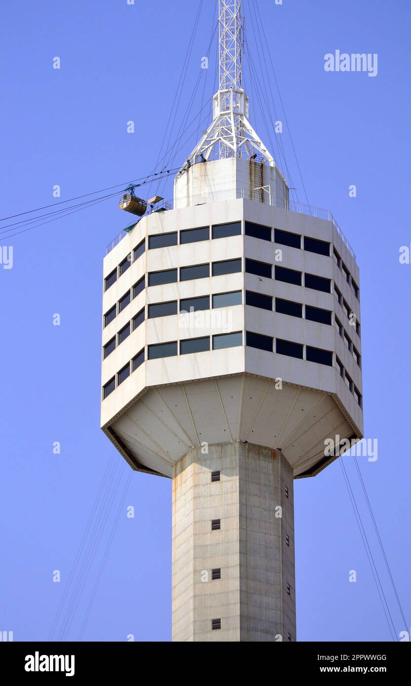 The top of the seaside tower with revolving restaurant in Pattaya Park ...