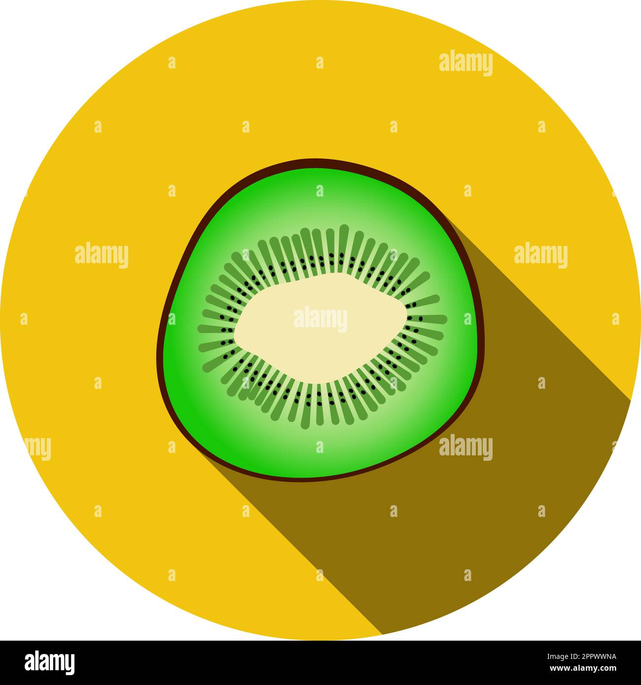 Kiwi icon in flat Stock Vector Images - Alamy