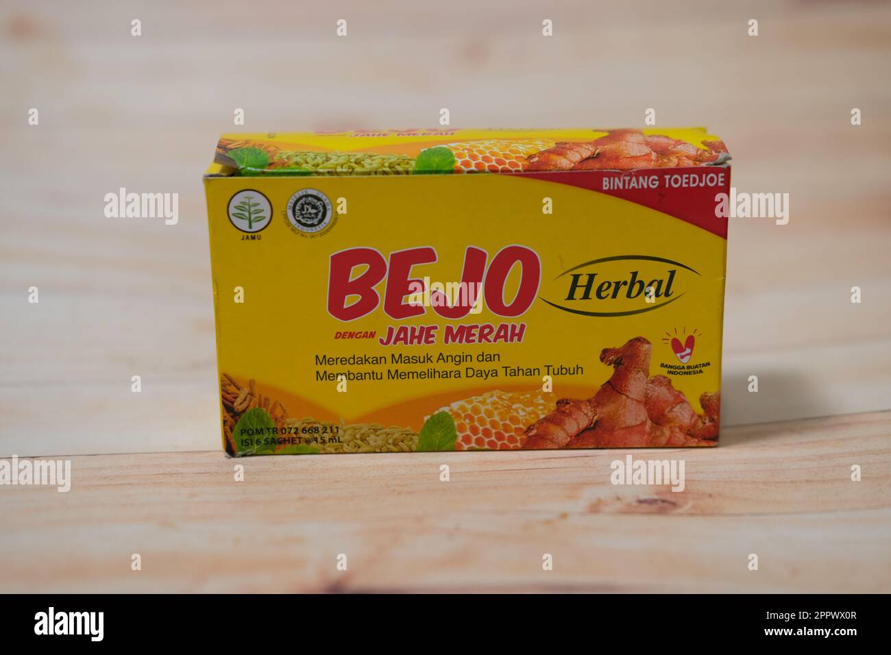 Kaliwungu, Indonesia - 25 April 2023: Red ginger bejo products to maintain the immune system ...