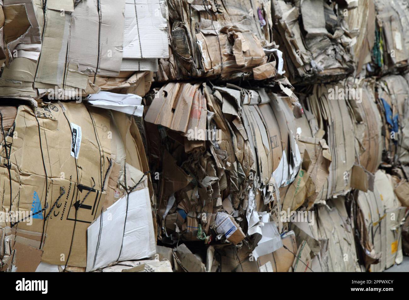 paper carton box garbage as nice recycle background Stock Photo - Alamy
