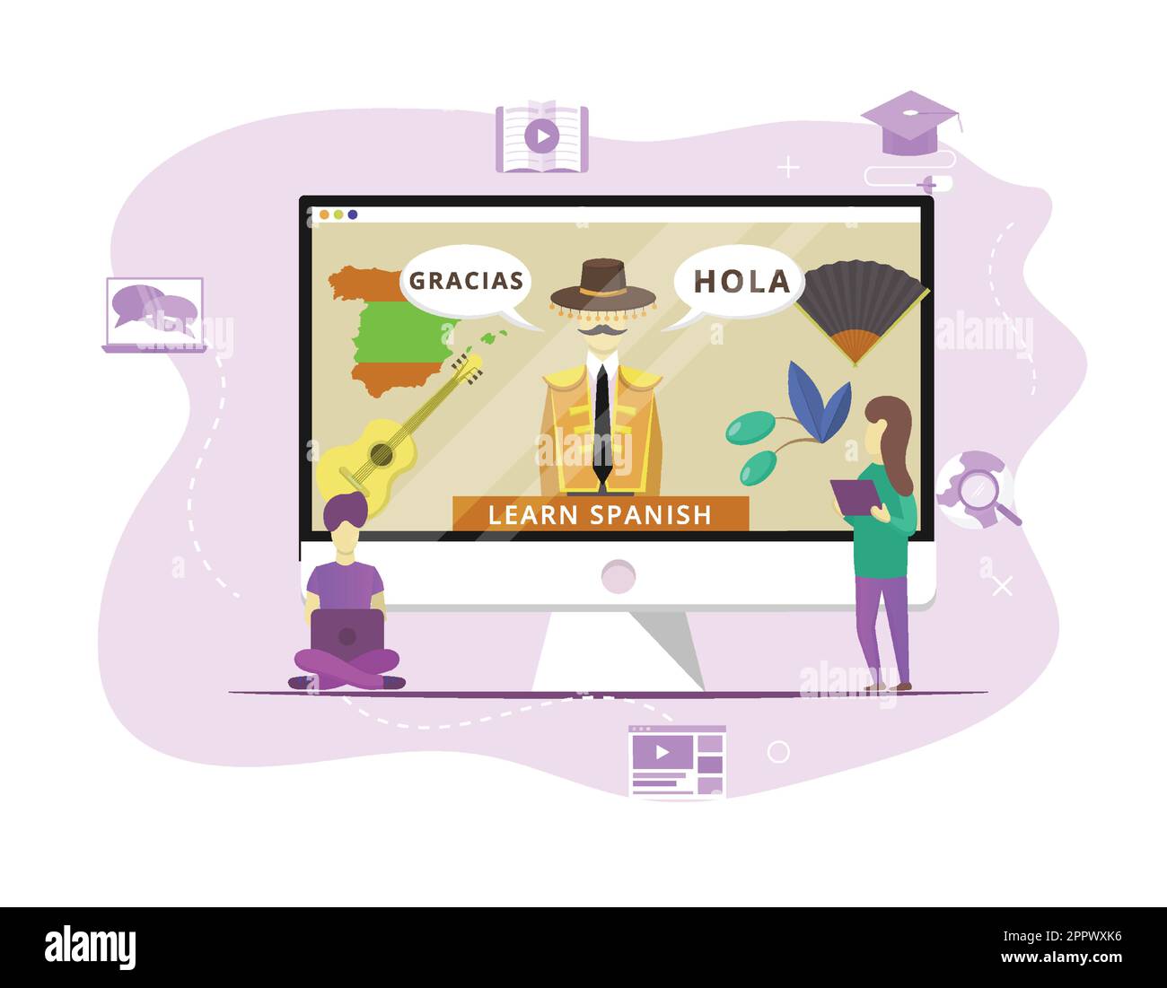 Learn flat Cut Out Stock Images & Pictures - Alamy