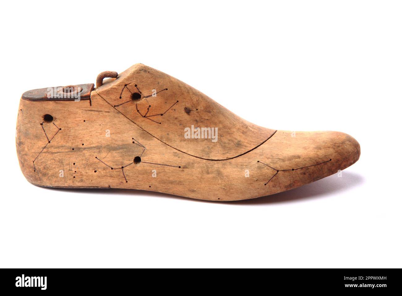 old shoe form isolated on the white background Stock Photo - Alamy