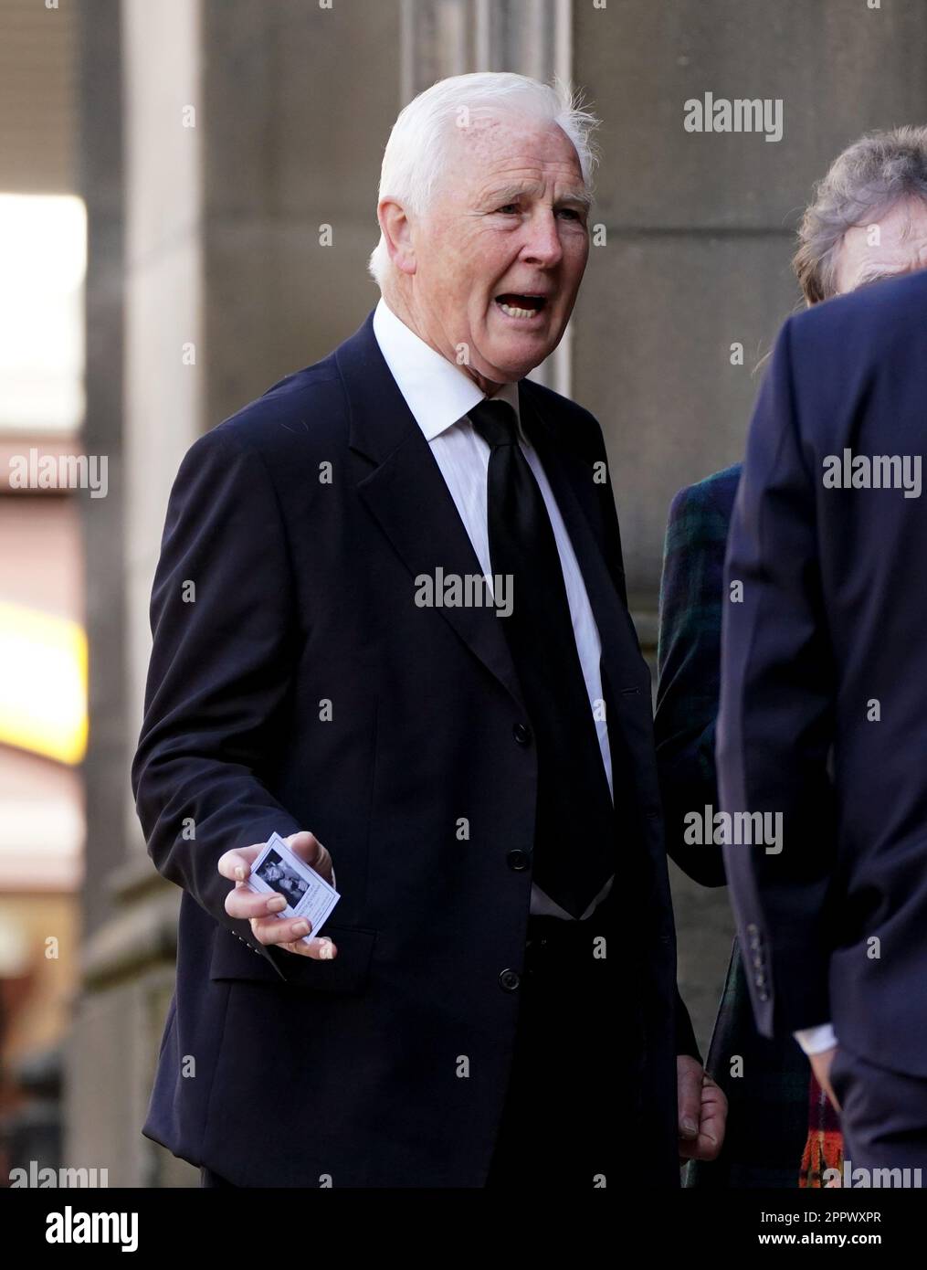 Former Scottish boxer and commentator Jim Watt (left) arriving ahead of ...