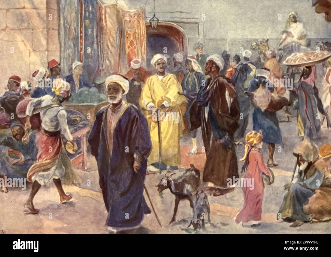 In a Cairo Bazaar from the book ' From sketch-book and diary ' by ...
