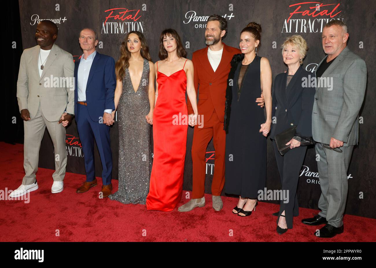 Los Angeles, Ca. 24th Apr, 2023. Reno Wilson, Toby Huss, Alyssa Jirrels ...