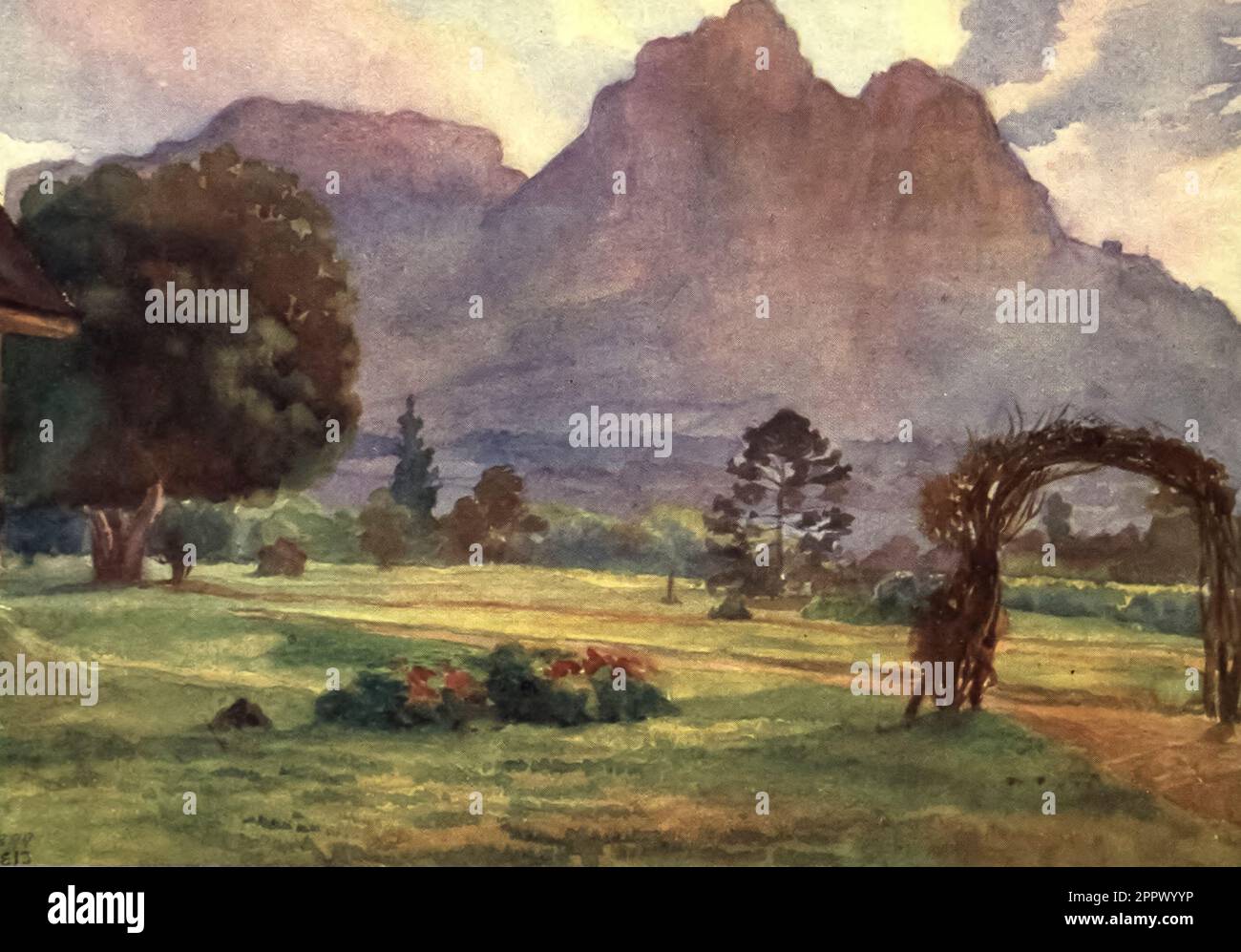 A Comer of our Garden at Rosebank from the book ' From sketch-book and ...