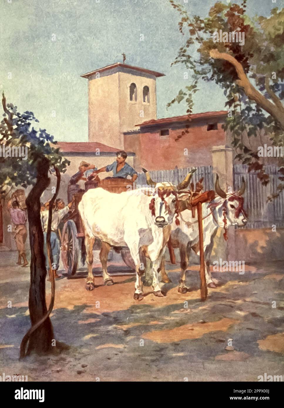 Bringing in the Grapes from the book ' From sketch-book and diary ' by ...