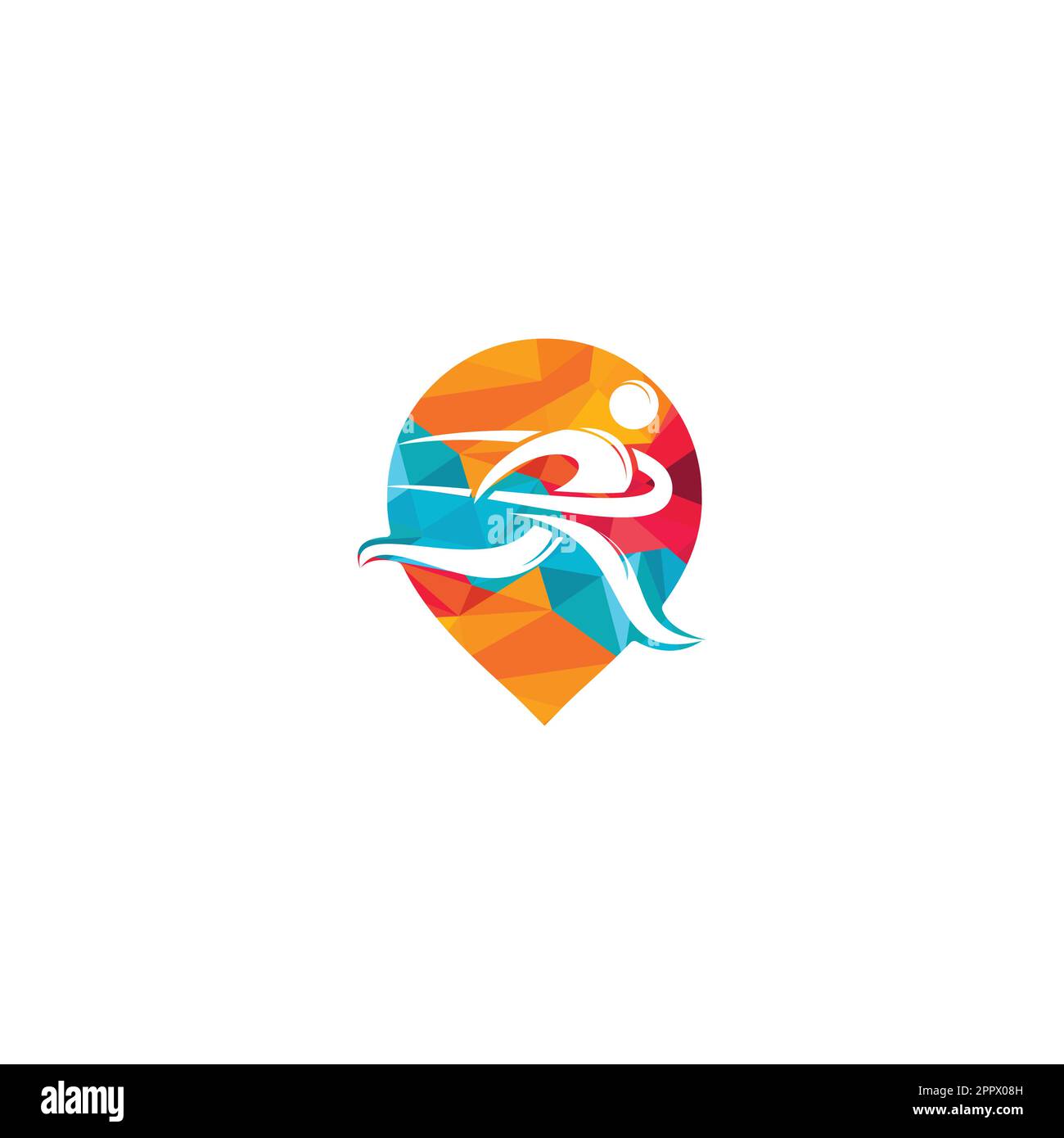 Running map pin shape concept Logo Vector Design. Running man vector ...