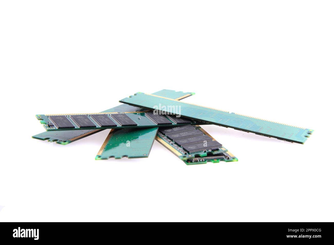DDR computer memory isolated on the white background Stock Photo - Alamy