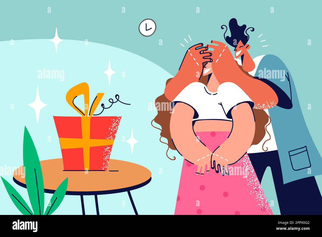 Happy birthday gift man Stock Vector Images - Alamy