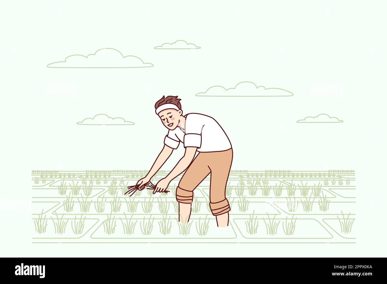 Farmer harvest illustration drawing hi-res stock photography and images ...