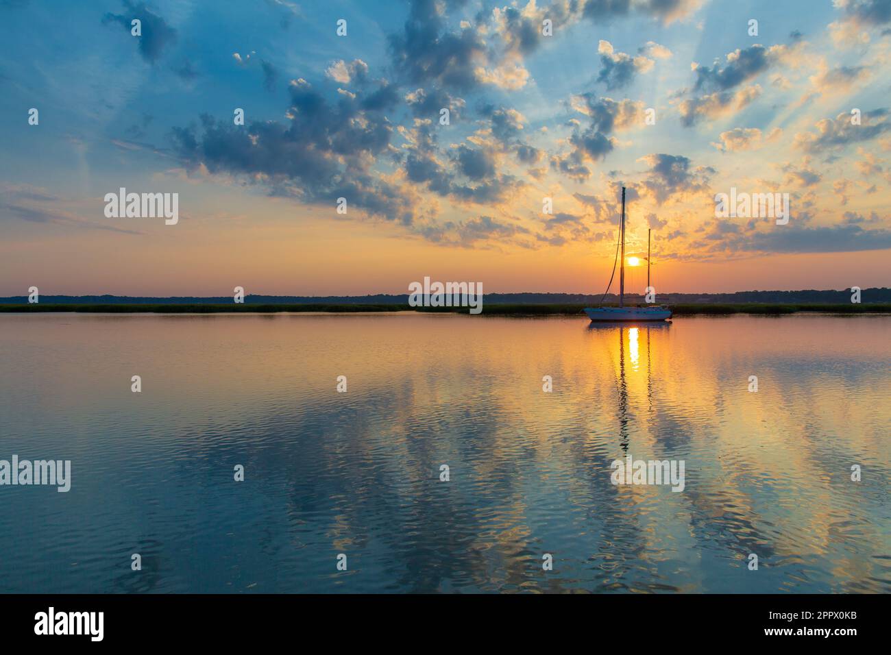 Southern Sunrise in Beaufort, South Carolina Stock Photo - Alamy