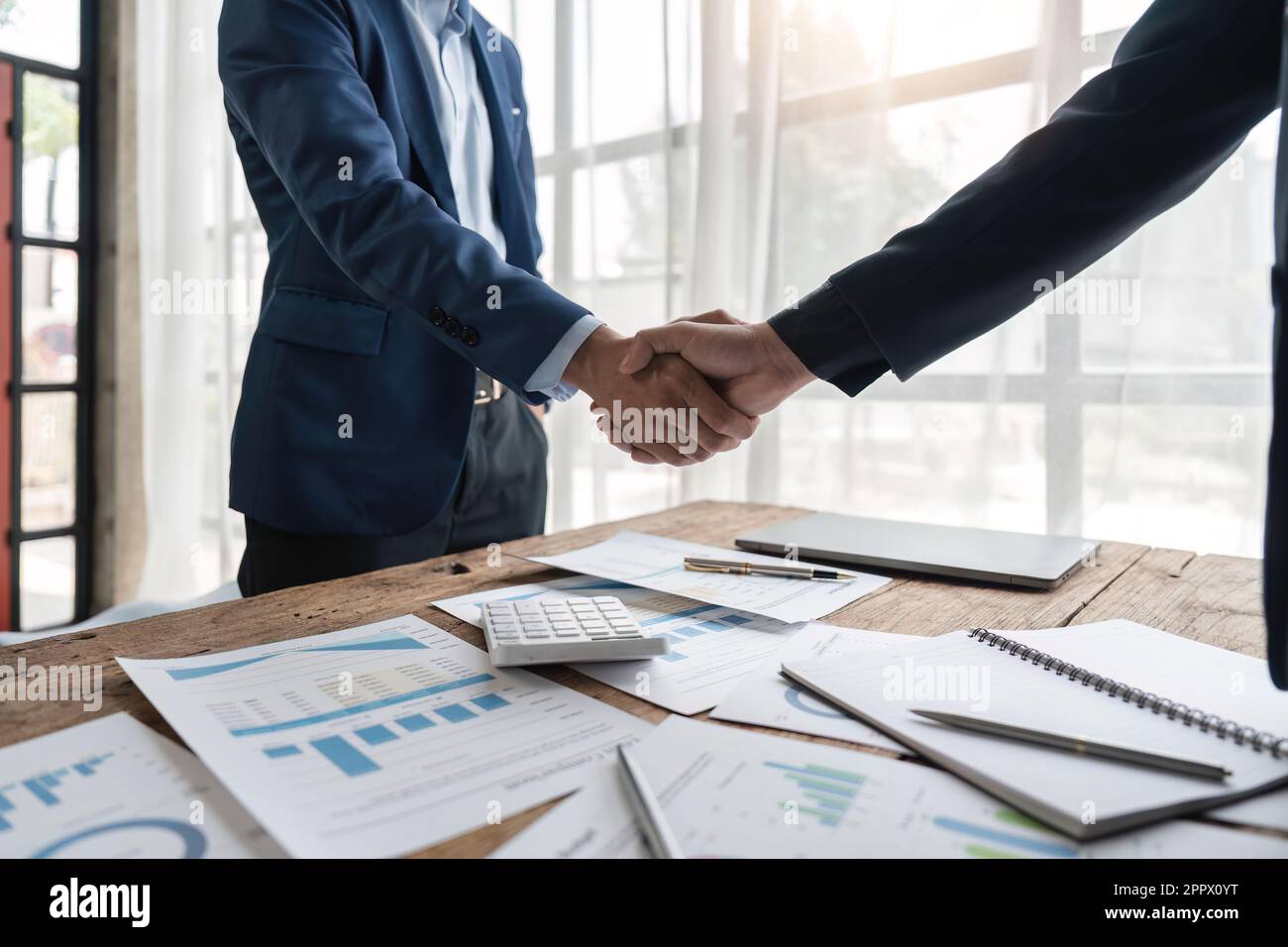 Business partnership meeting concept. Image businessmans handshake. Successful businessmen ...