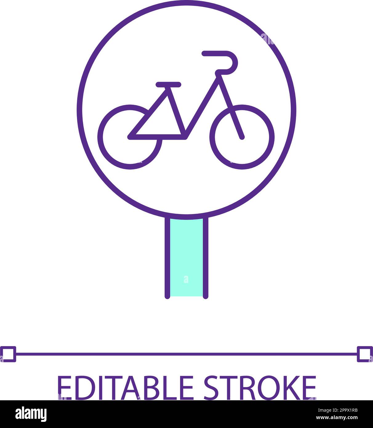 Bicycle route marking Stock Vector Images - Alamy