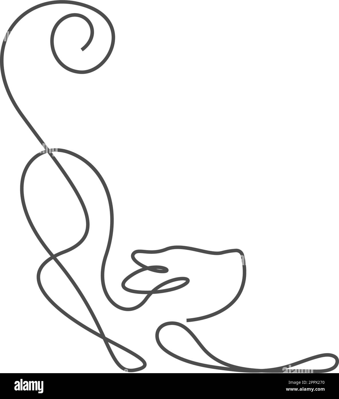 Cat line art design illustration template vector Stock Vector Image ...