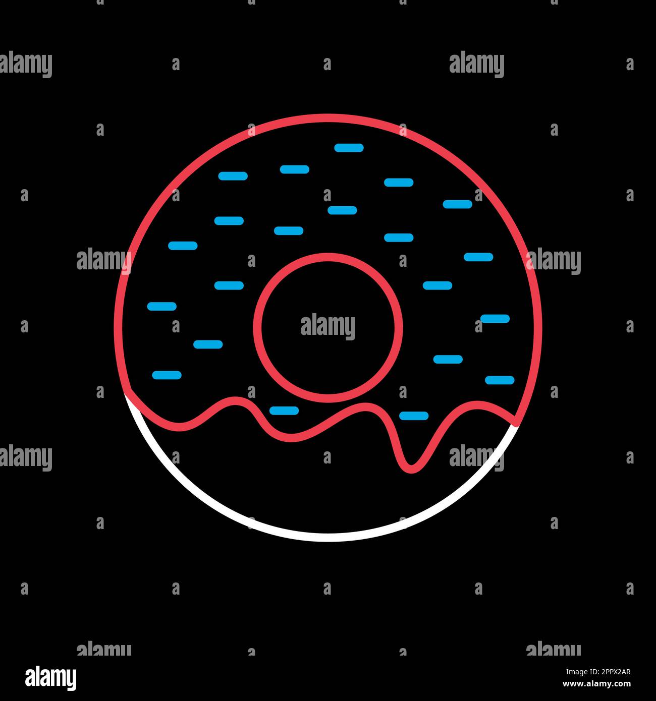 Donut vector icon. Fast food sign Stock Vector Image & Art - Alamy