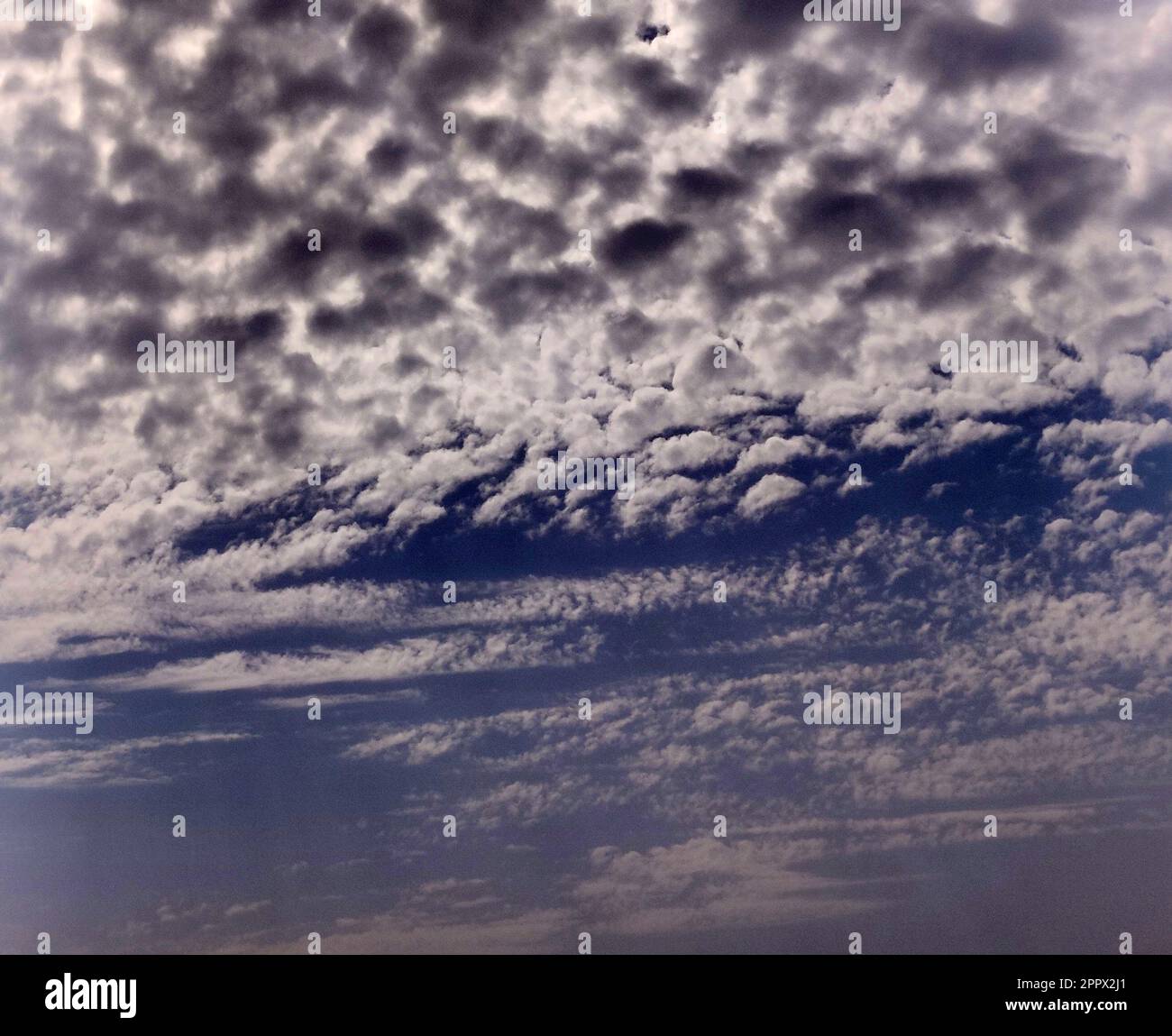 Altocumulus clouds/Sky watching/India Stock Photo - Alamy