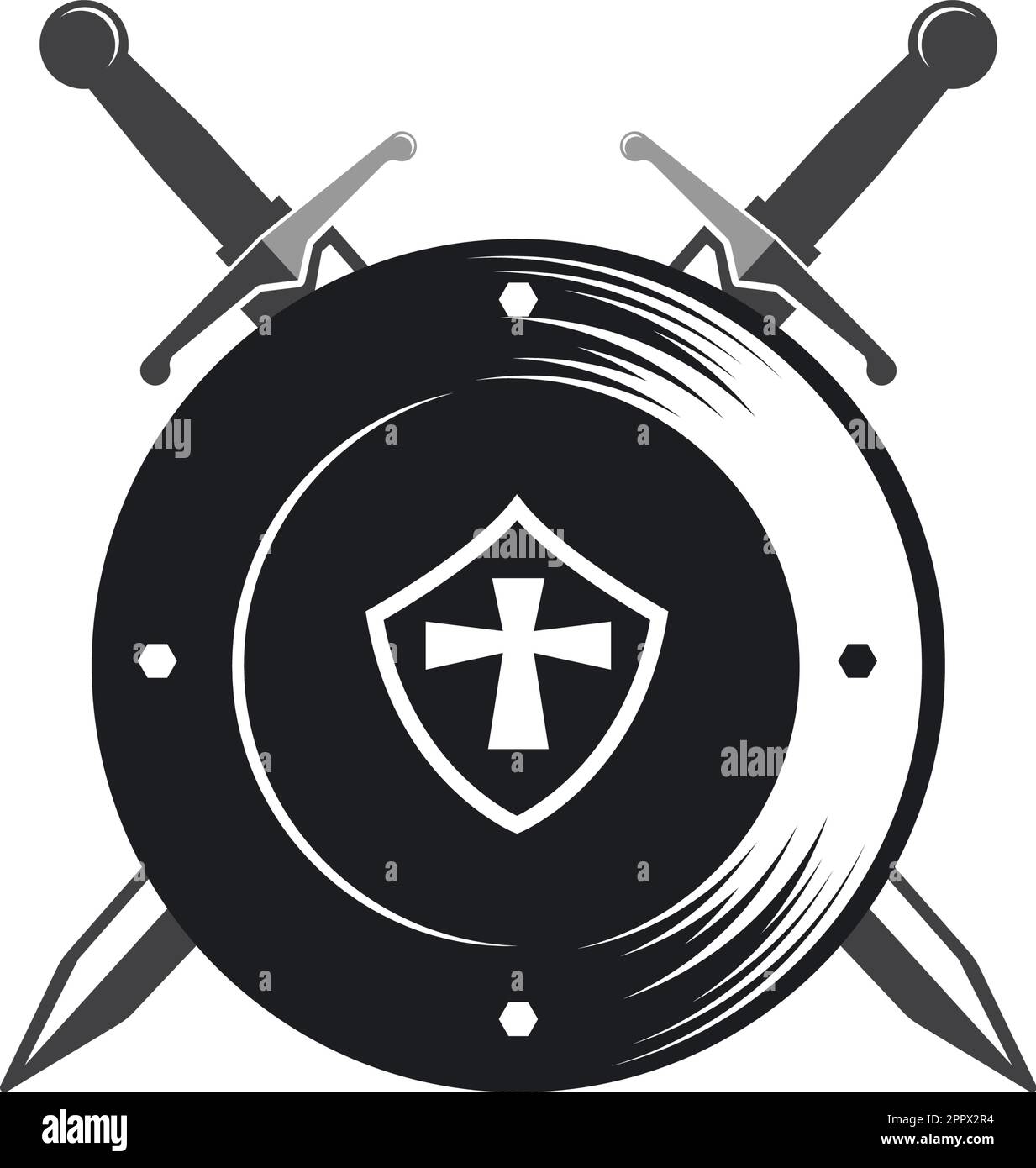 black war shield and sword vector icon element concept design Stock ...