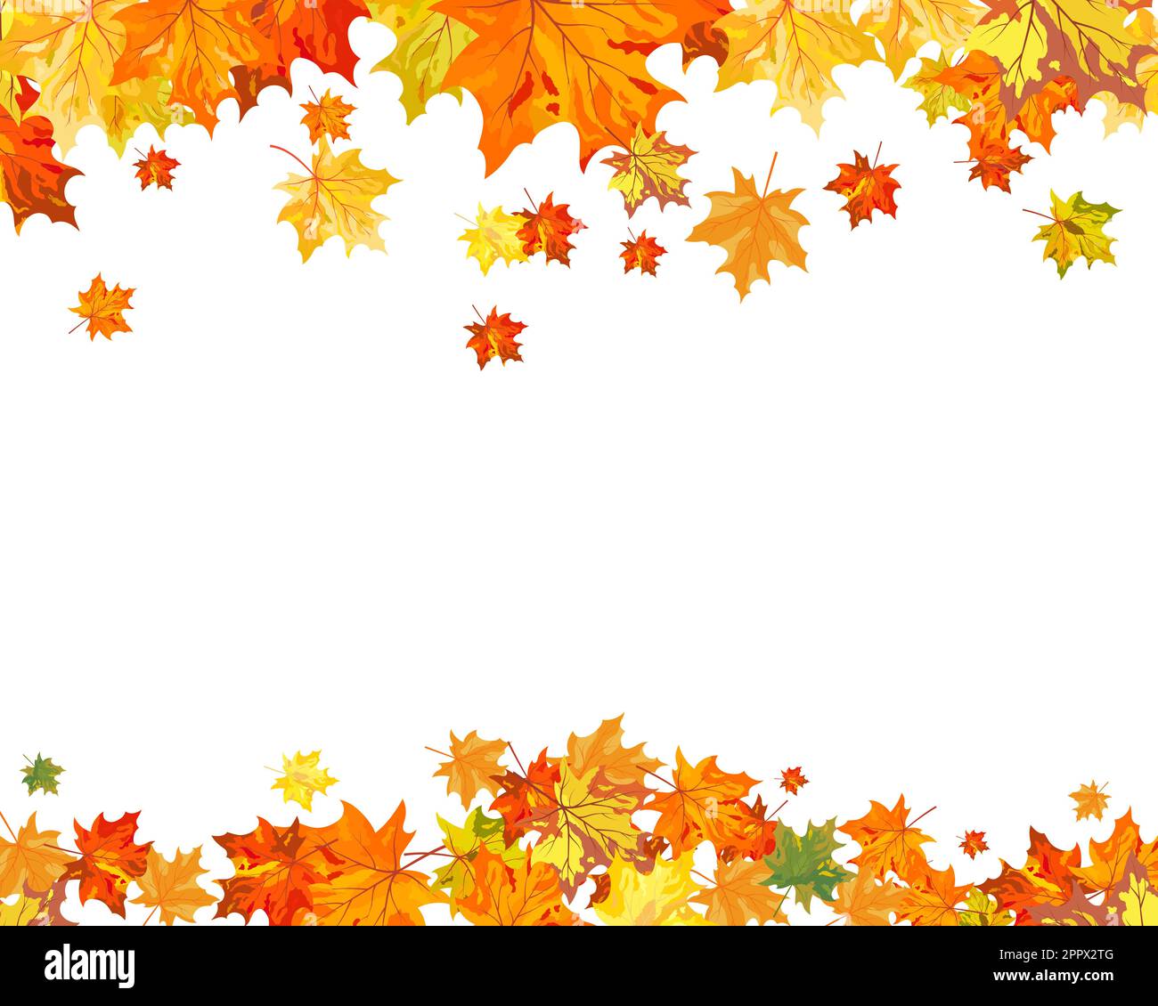 Autumn Leaves Border Stock Vector Image & Art - Alamy