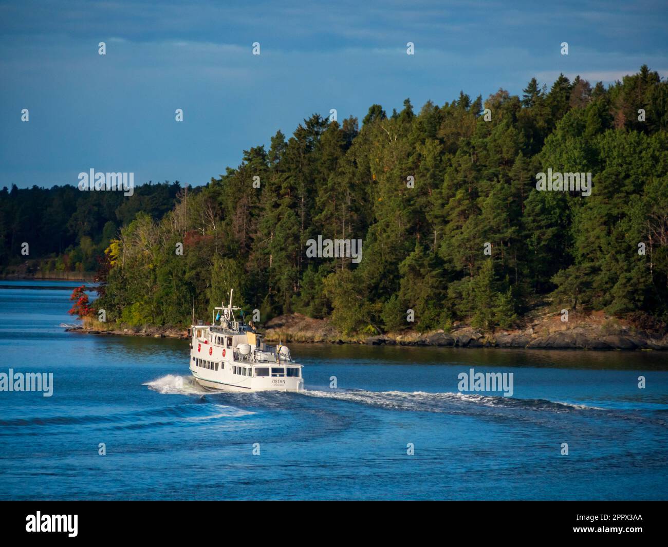 Stockholm, Sweden - Sep, 2022. Passenger ferry 'Ostan' going through ...