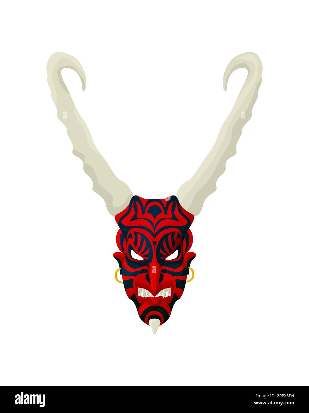 Horned tribal mask vector Stock Vector Image & Art - Alamy