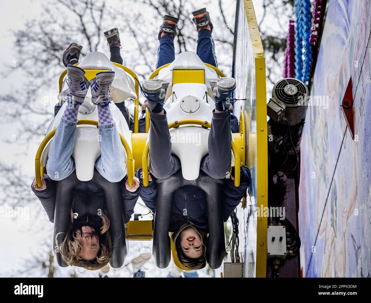 DROUWEN - Day trippers in Drouwenerzand amusement park. During the May ...