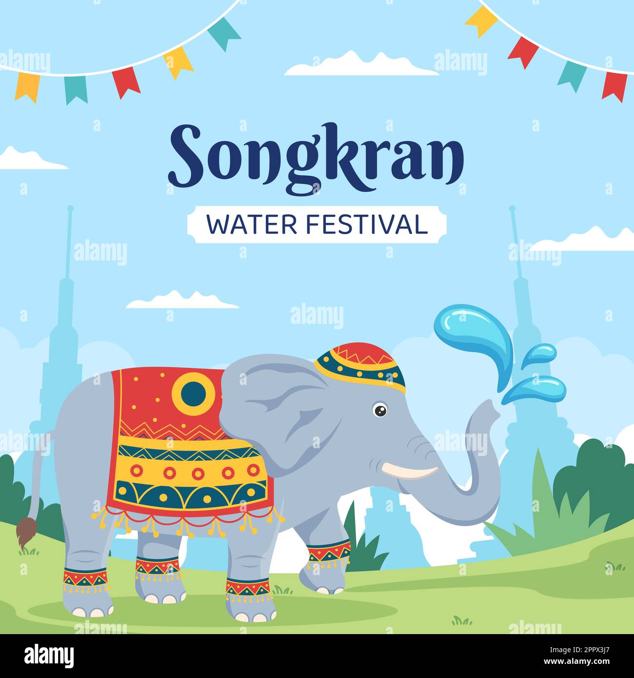 The songkran festival Stock Vector Images - Alamy