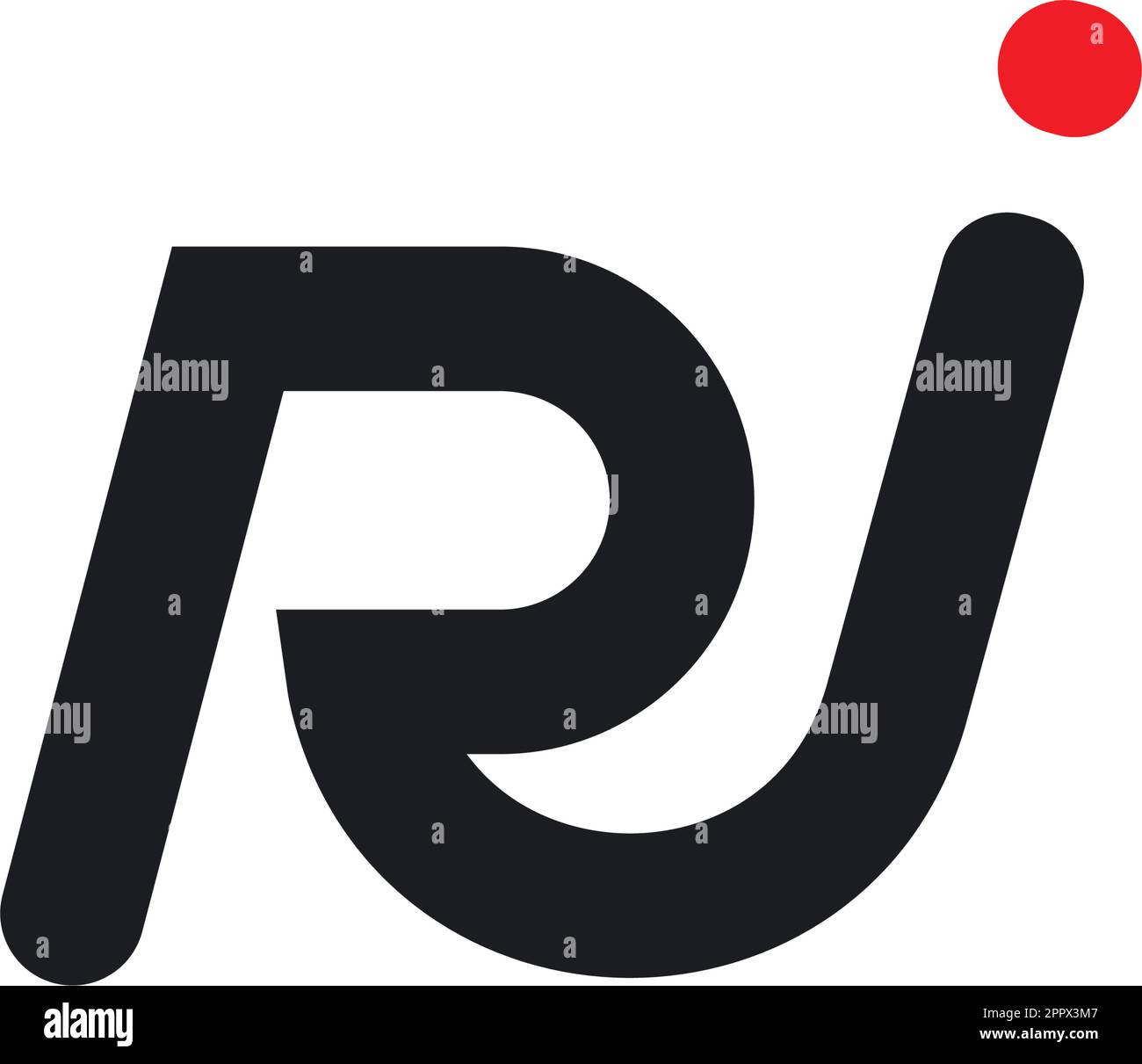 RI or RJ letter icon business vector concept design Stock Vector Image ...