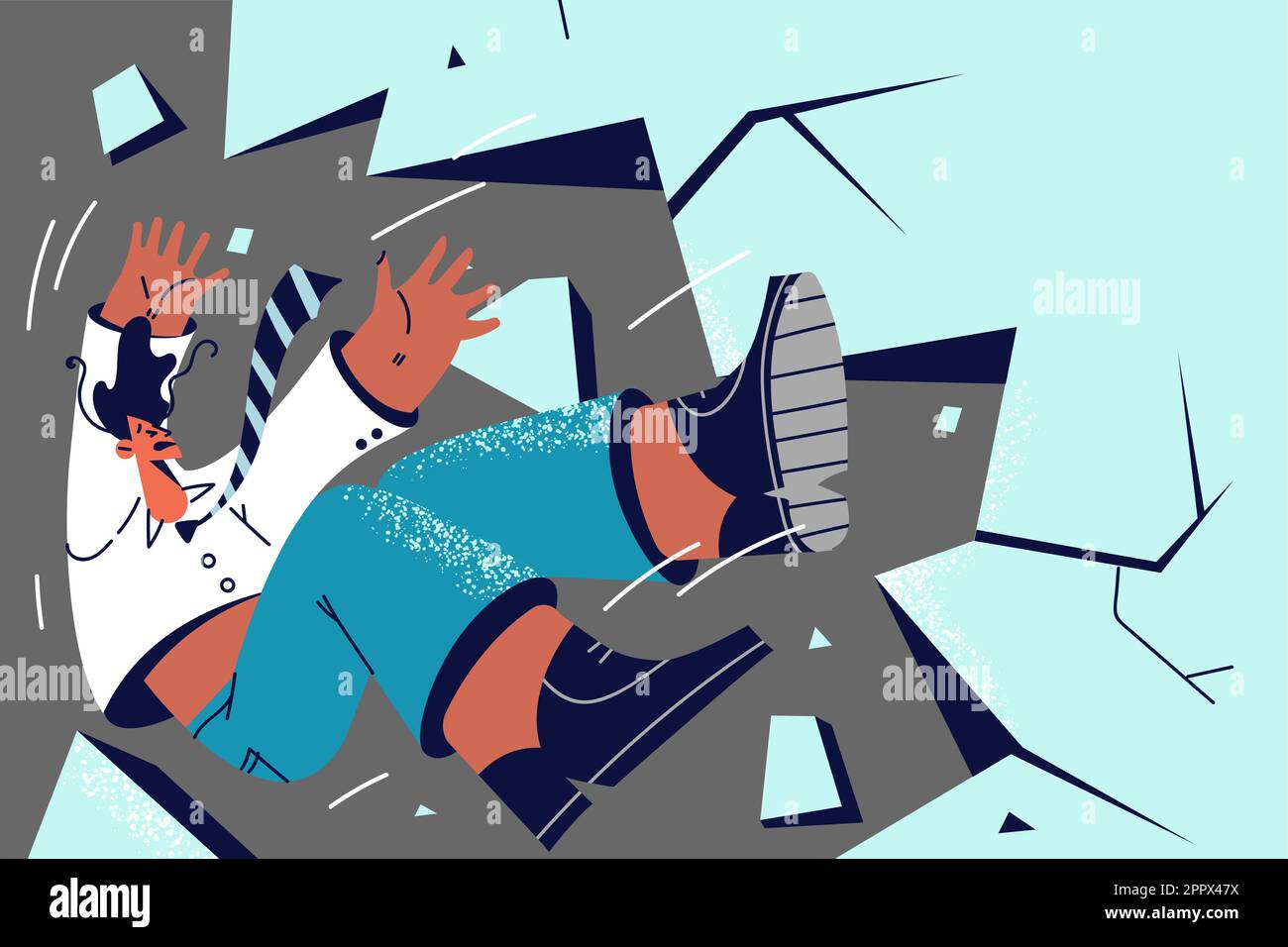 Businessman falling down mountain hi-res stock photography and images ...