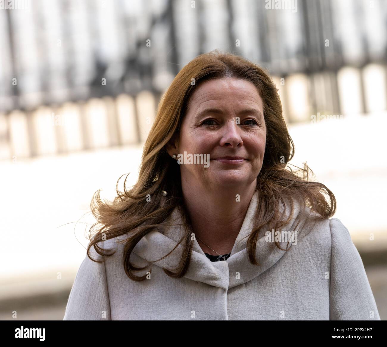 London, UK. 25th Apr, 2023. Gillian Keegan, Education Secretary, leaves ...