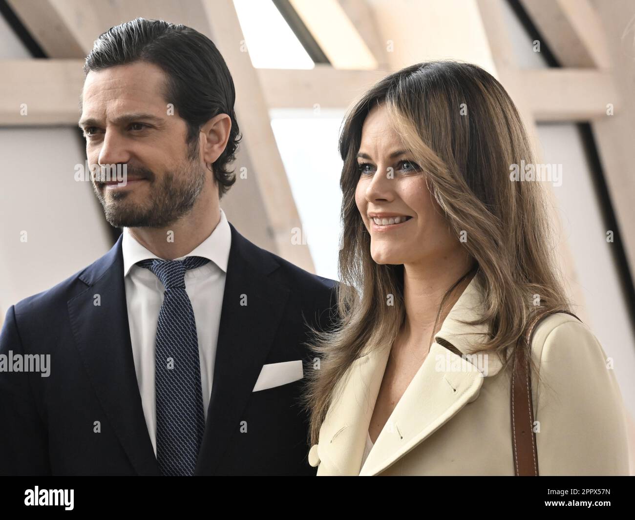 Sweden's Prince Carl Philip and Princess Sofia arrive at Aula Medica at ...