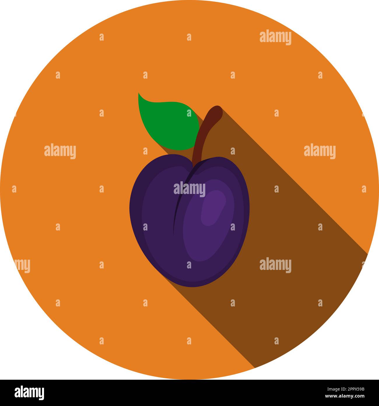 Icon Of Plum In Ui Colors Stock Vector Image & Art - Alamy