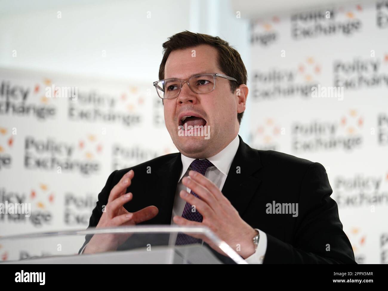 Minister of State for Immigration Robert Jenrick delivers a speech on ...