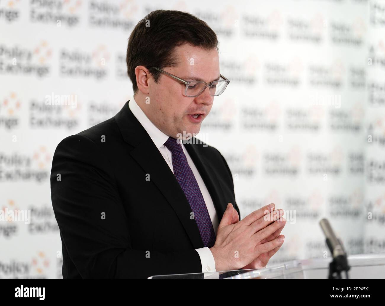 Minister of State for Immigration Robert Jenrick delivers a speech on ...