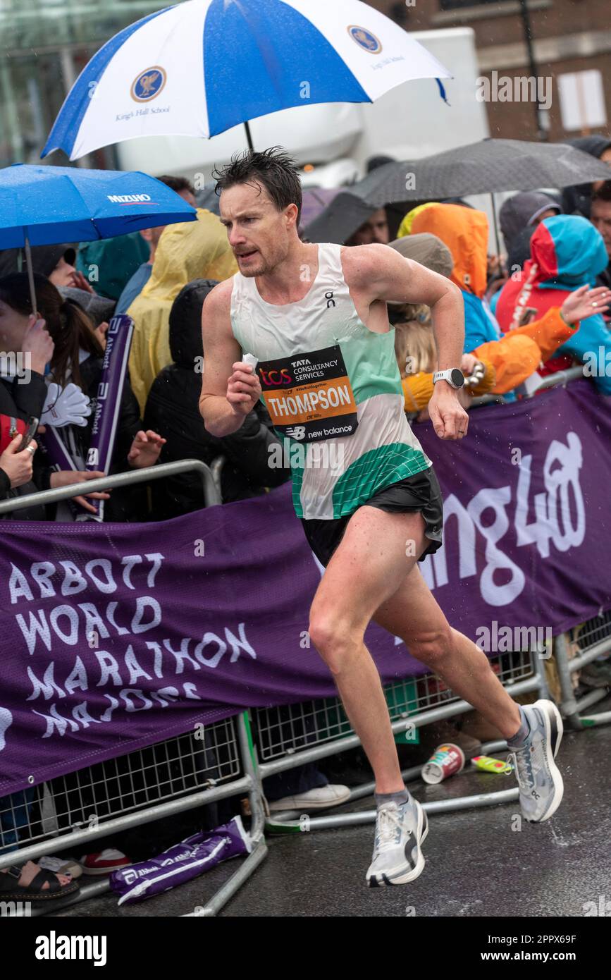 Chris Thompson competing in the TCS London Marathon 2023 passing ...