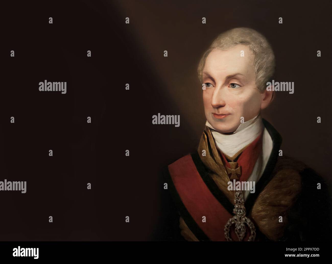 Portrait of Prince Klemens Wenzel von Metternich, 1773-1859, statesman ...
