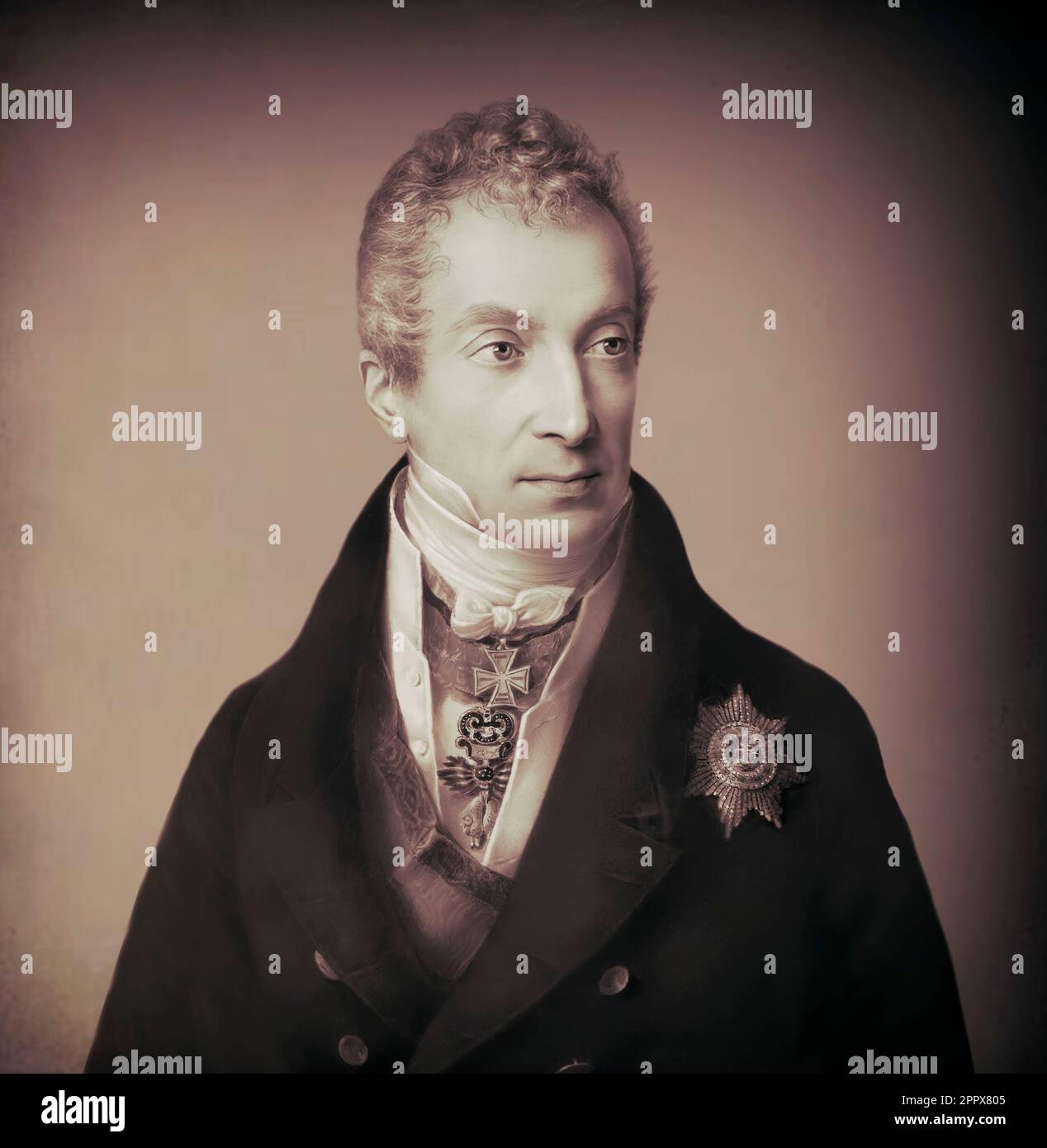 Portrait of Prince Klemens Wenzel von Metternich, 1773-1859, statesman ...