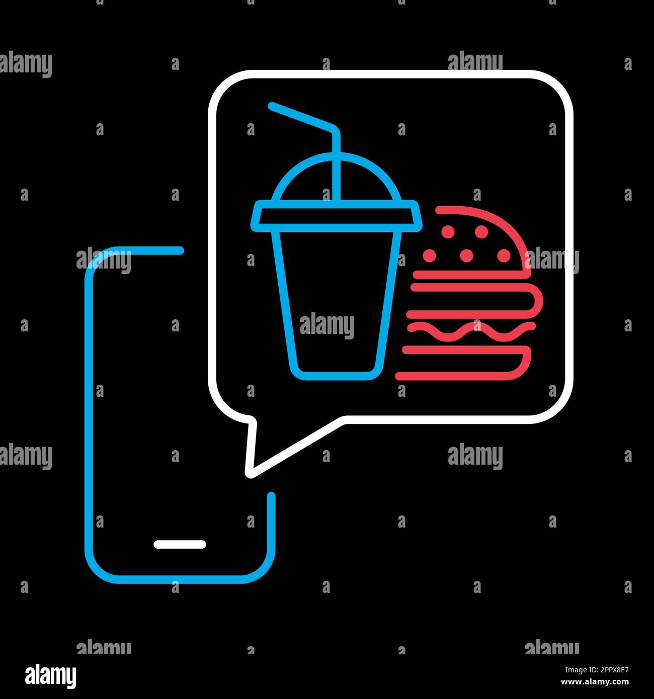 Fast food delivery service vector icon Stock Vector Image & Art - Alamy
