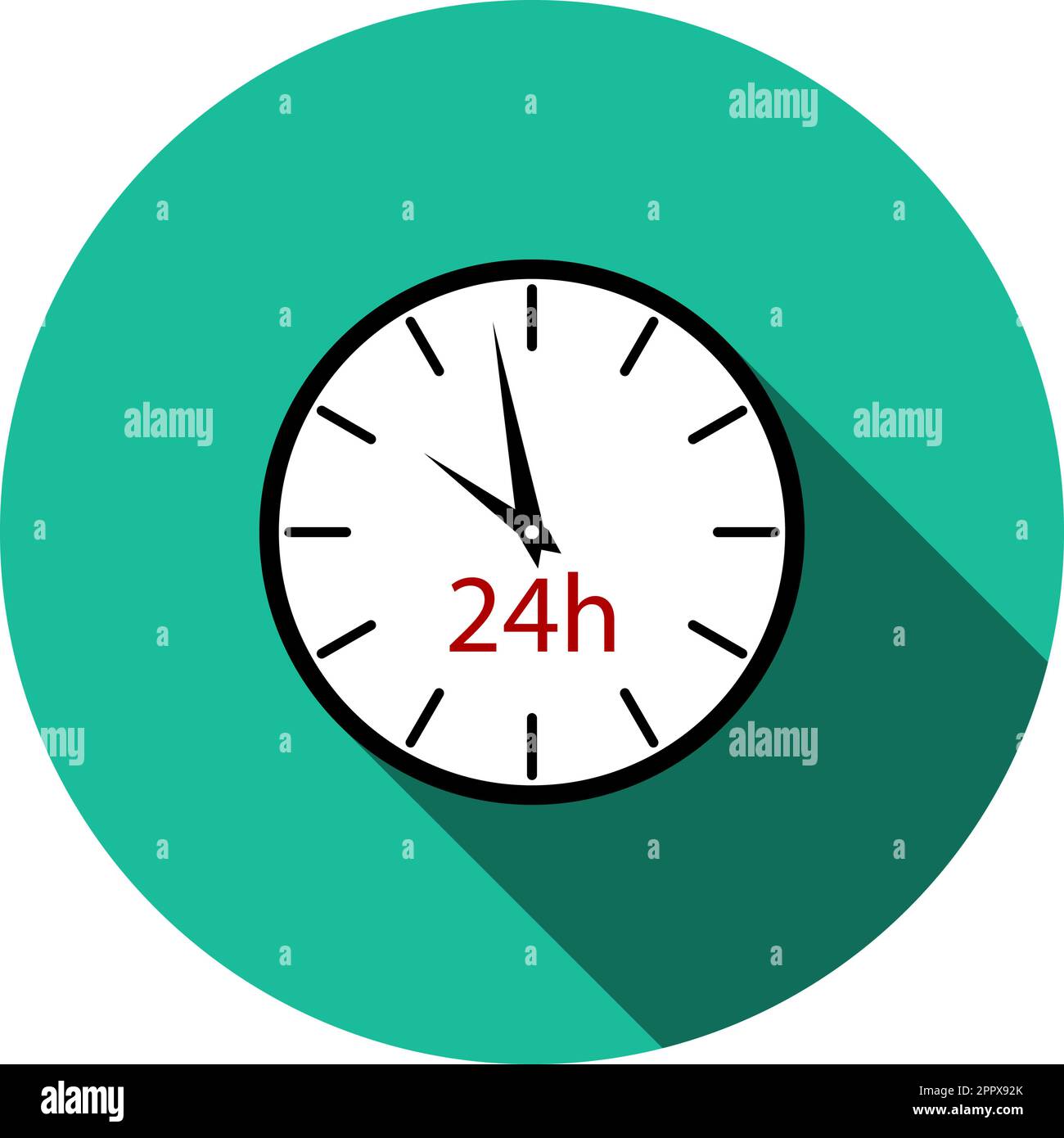 24 Hours Clock Icon Stock Vector Image & Art - Alamy