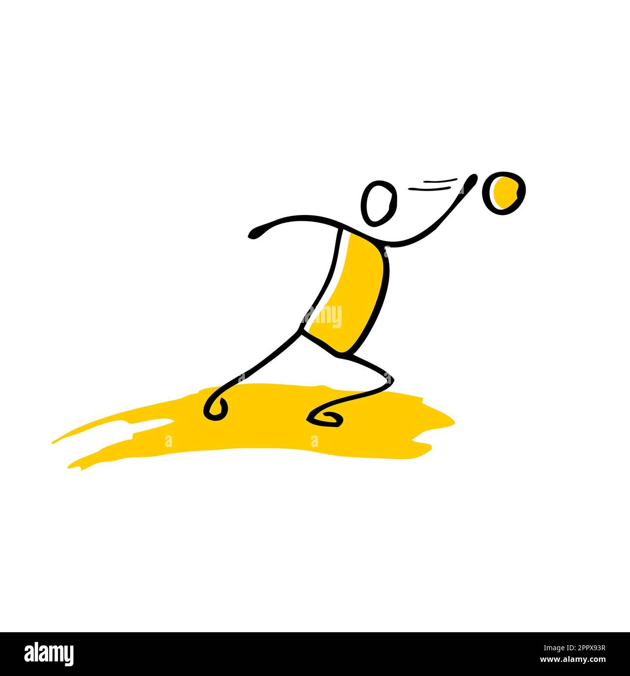 Stickman Stick Figure Playing Football Sport Stock Vector Image & Art ...