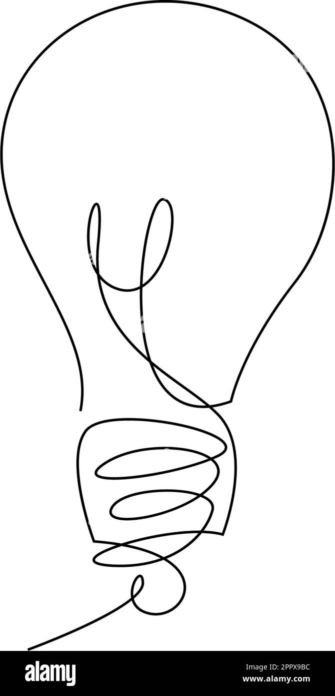 Light bulb line art icon design illustration Stock Vector Image & Art ...