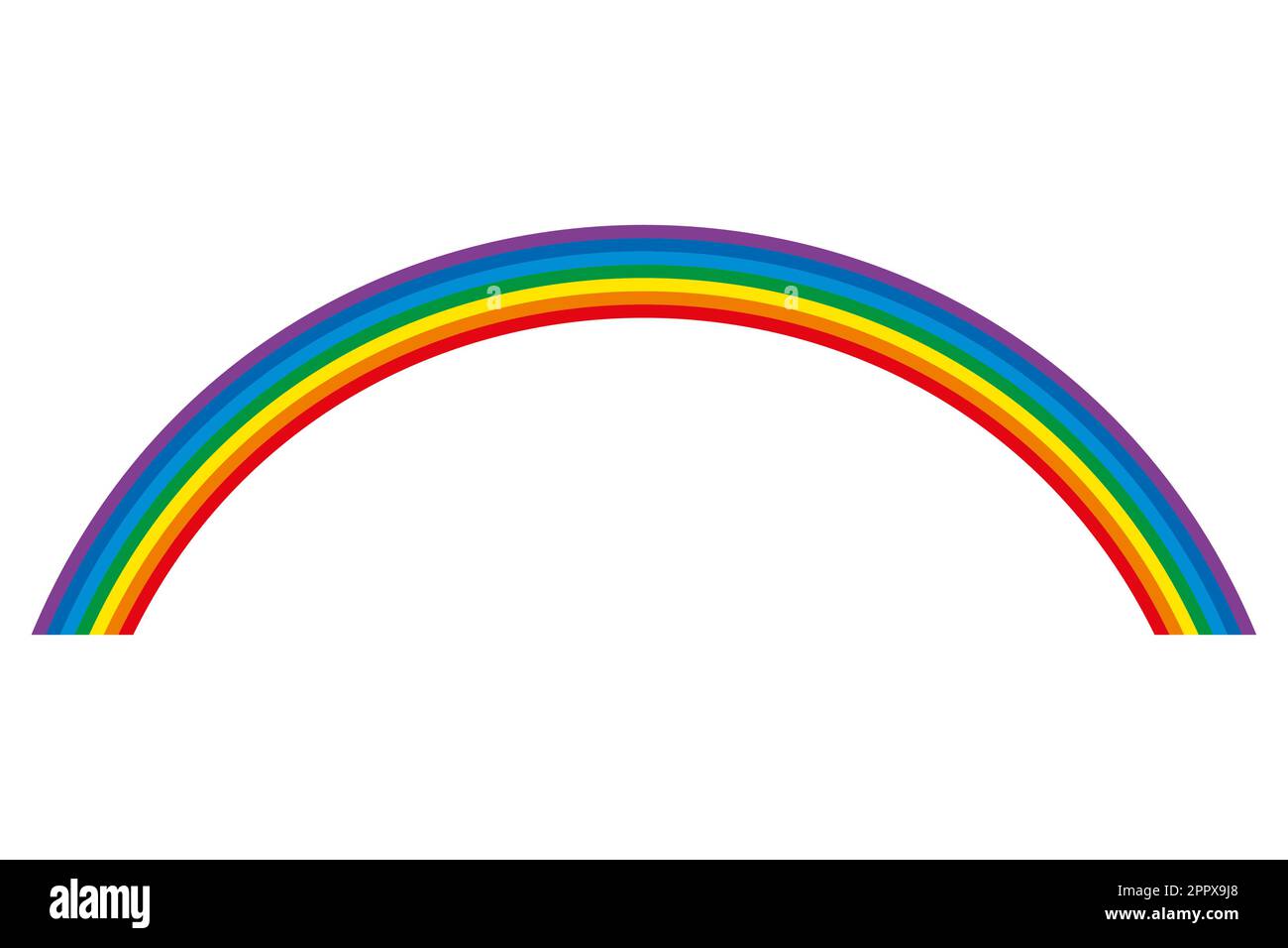 Rainbow, multicolored circular arc, spectrum of the visible light Stock ...