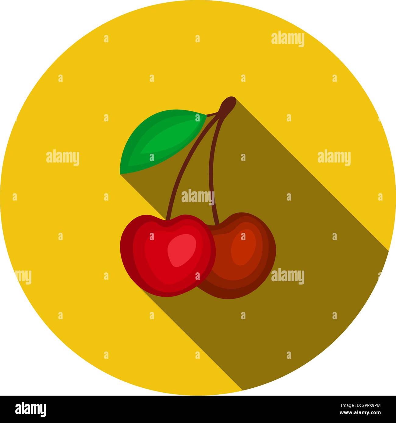 Icon Of Cherry In Ui Colors Stock Vector Image & Art - Alamy