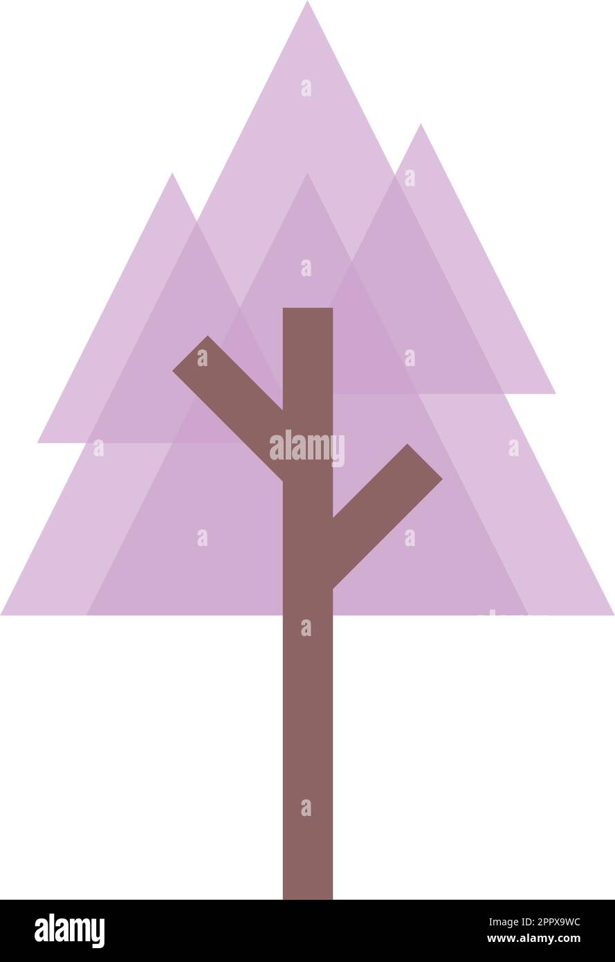 Tree icon vector triangle geometric symbol for nature, ecology and ...