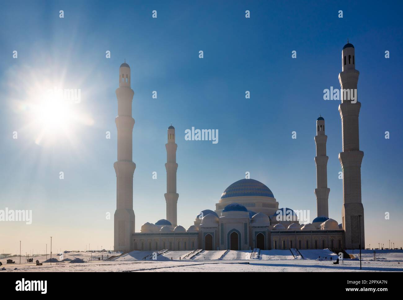 Astana Grand Mosque the largest mosque in Central Asia and one of the ...