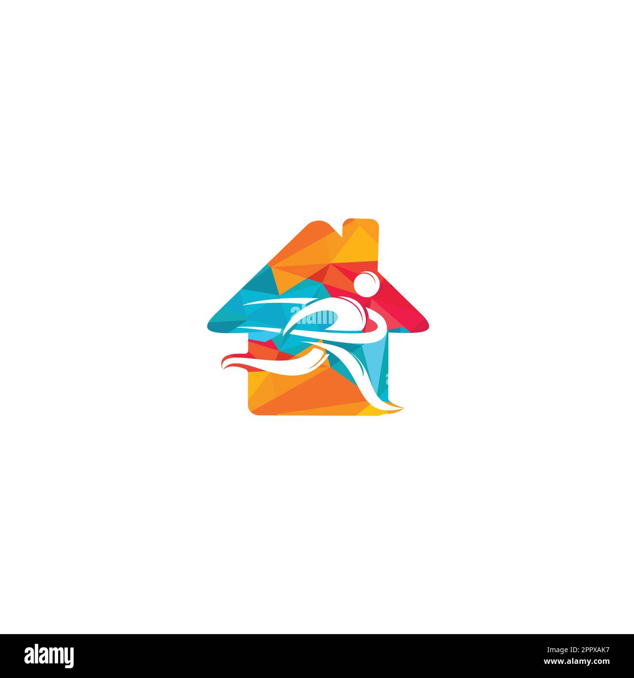 Running Man With Finish Ribbon Home Shape Logo Design. Marathon logo ...