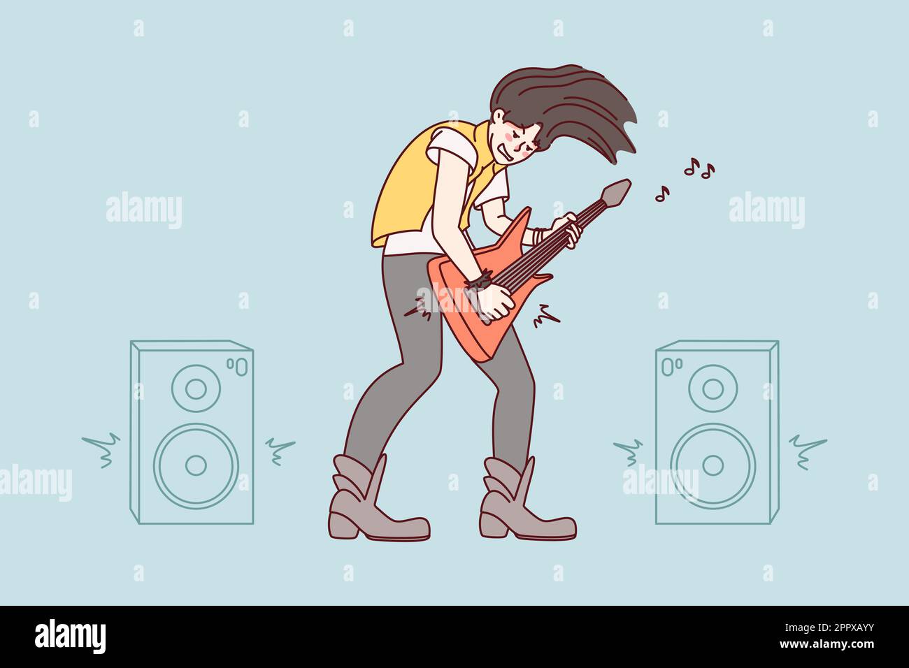 Festival woman guitar party Stock Vector Images - Alamy