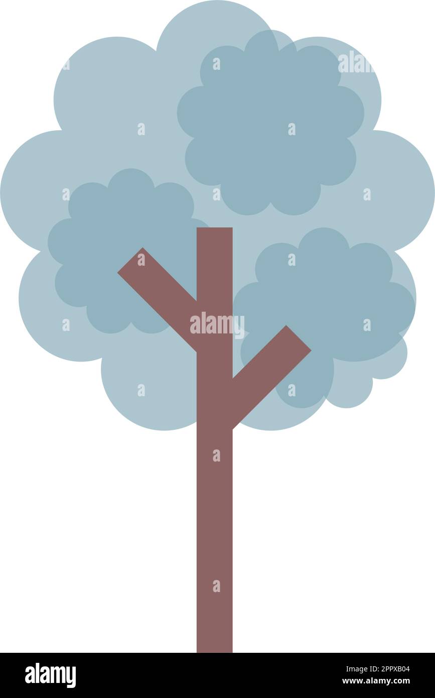 Tree icon vector cloud geometric symbol for nature, ecology and ...