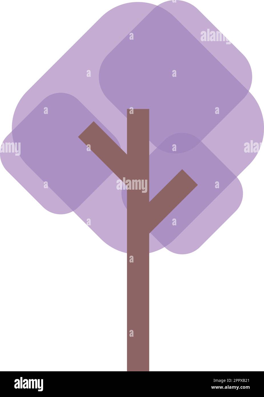 Tree icon vector rhombus geometric symbol for nature, ecology and ...