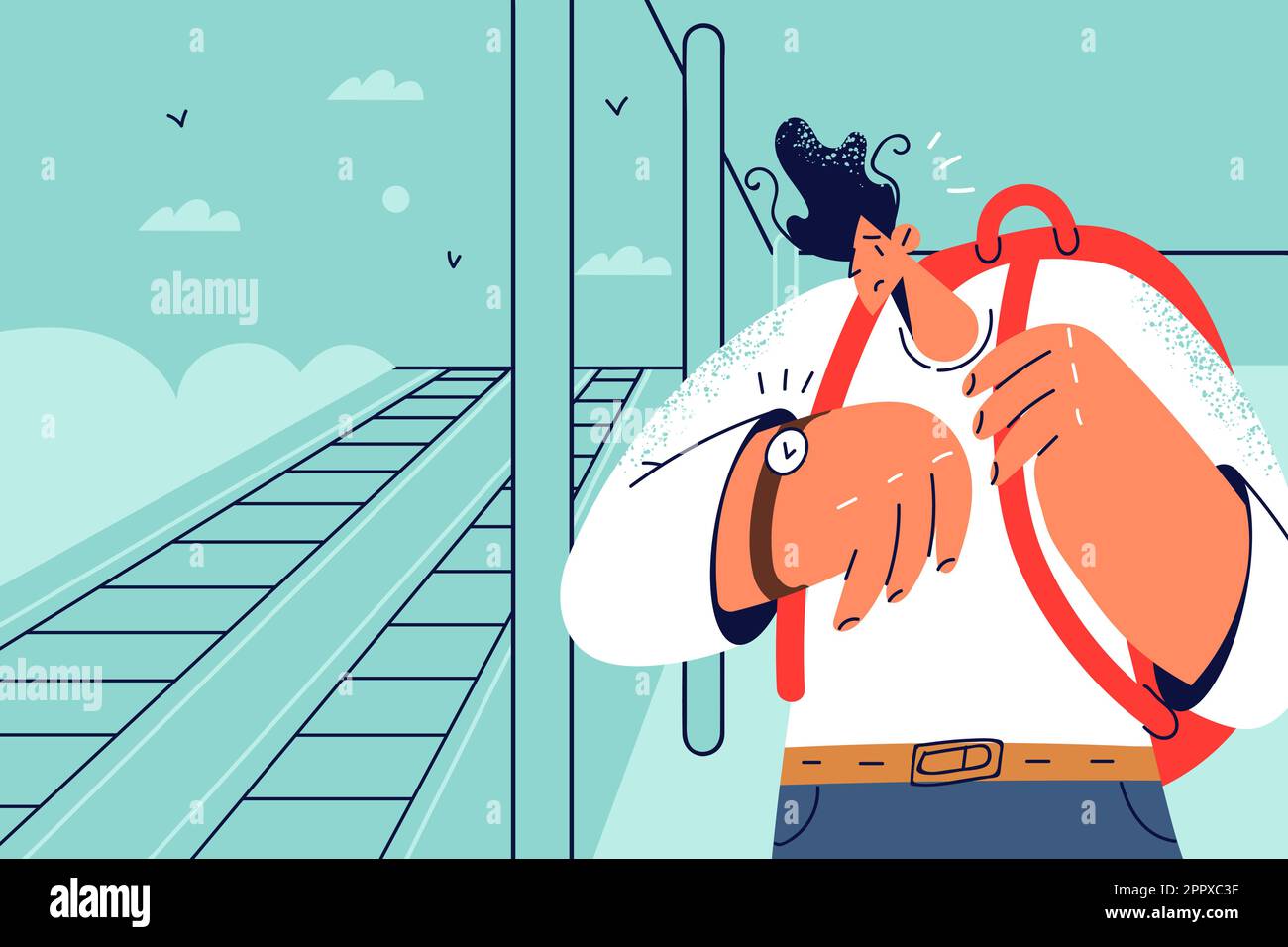 Subway schedule delay Stock Vector Images - Alamy